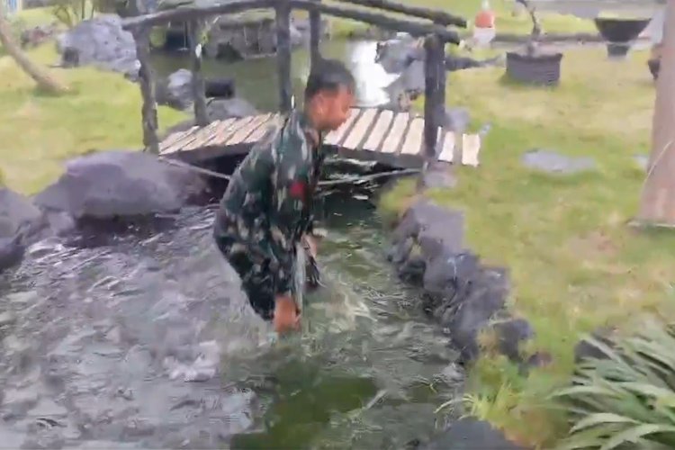 Viral! Anggota TNI Dihukum Komandannya Nyebur Kolam Karena Tak Semir ...